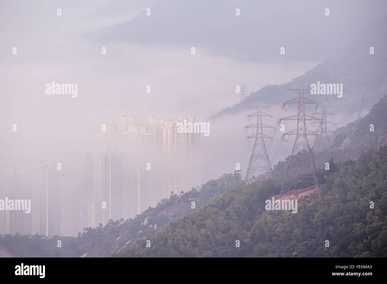 Building architecture fog hi-res stock photography and images - Alamy