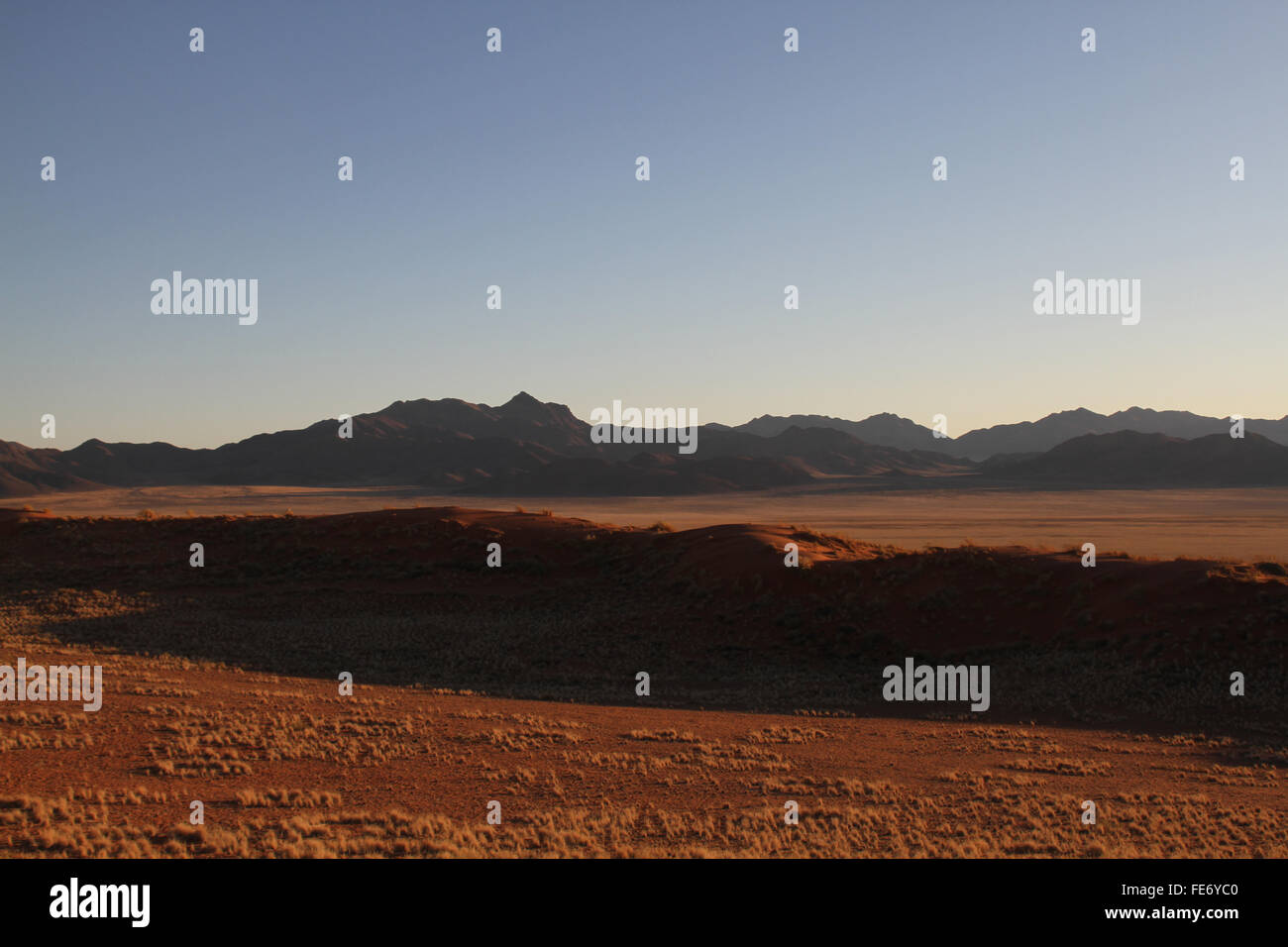 Namib Desert landscape with mountains Stock Photo - Alamy