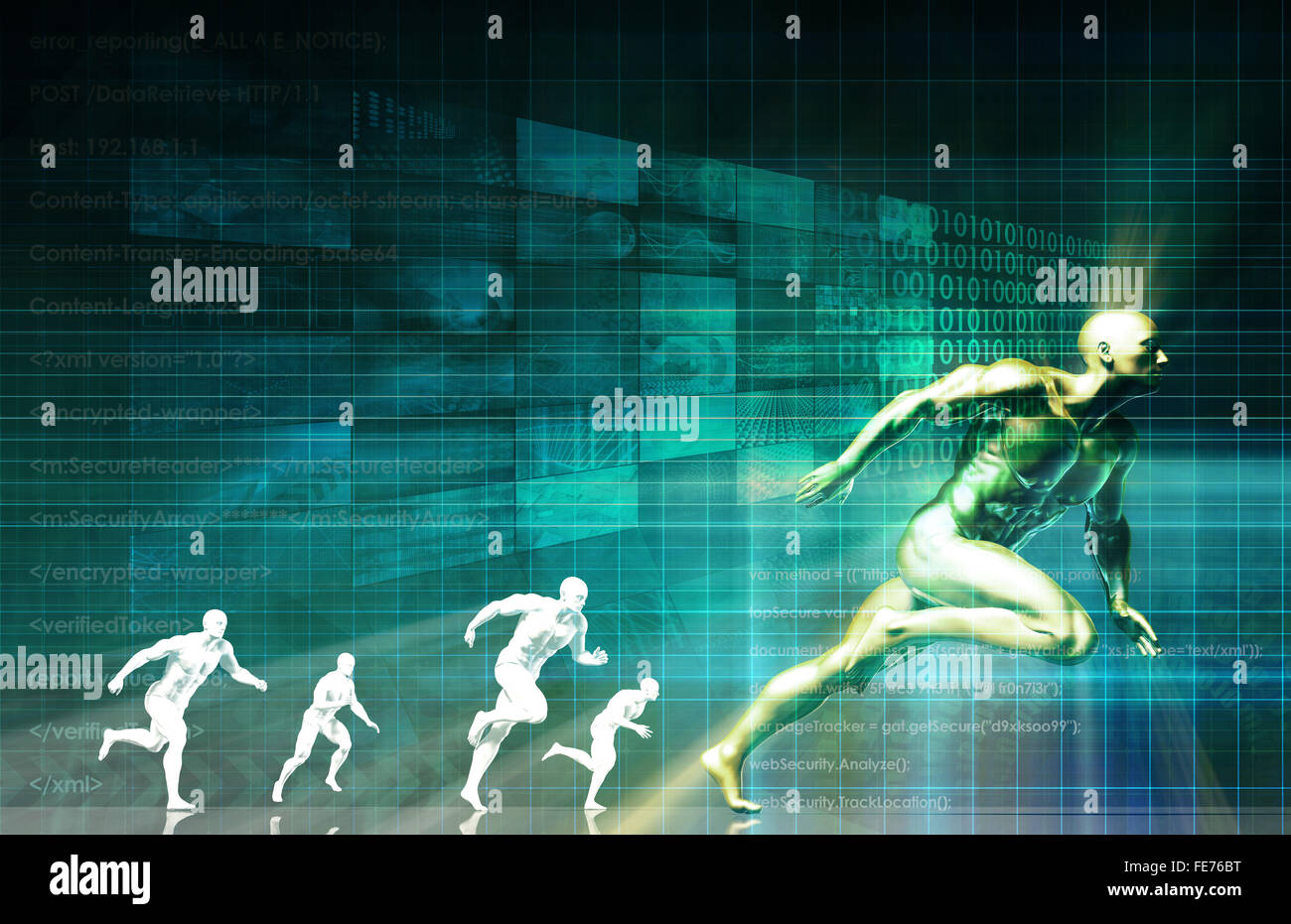 Health Science as a Medical Tech Concept Art Stock Photo - Alamy