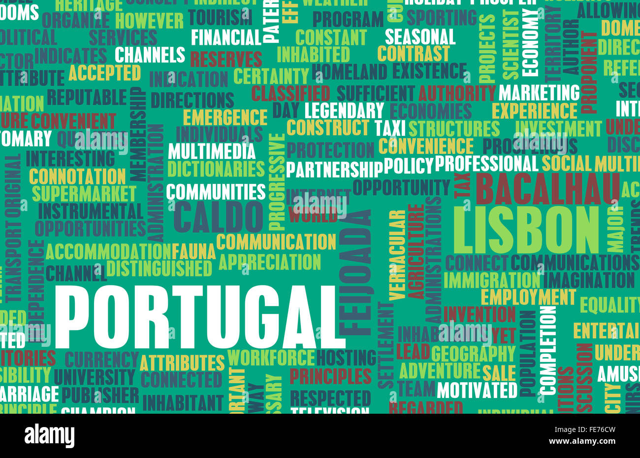 Portugal as a Country Abstract Art Concept Stock Photo - Alamy