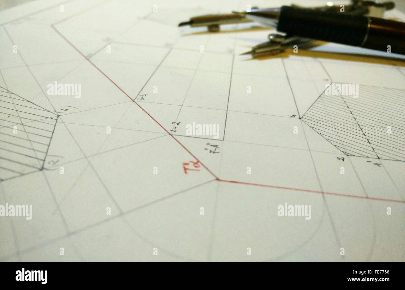 Close up blueprint hi-res stock photography and images - Alamy