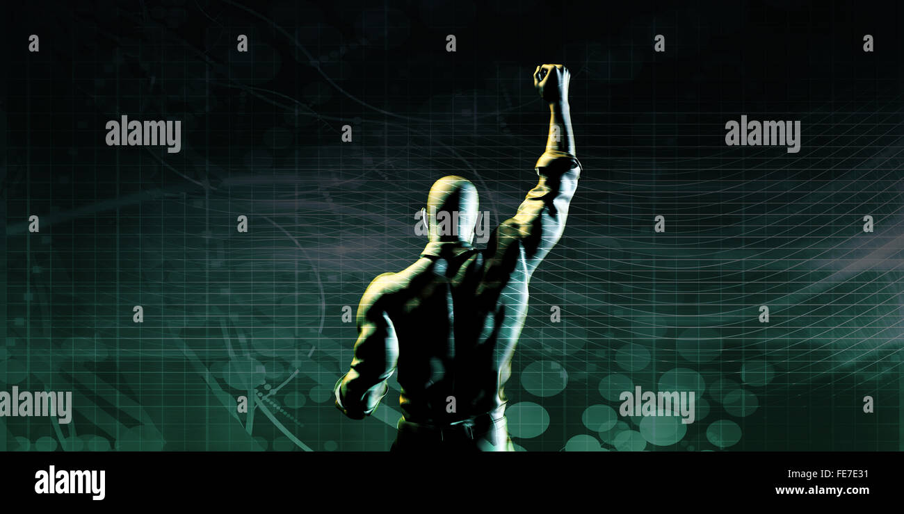 Empowered Individual or Businessman Symbolic of Winning Stock Photo - Alamy