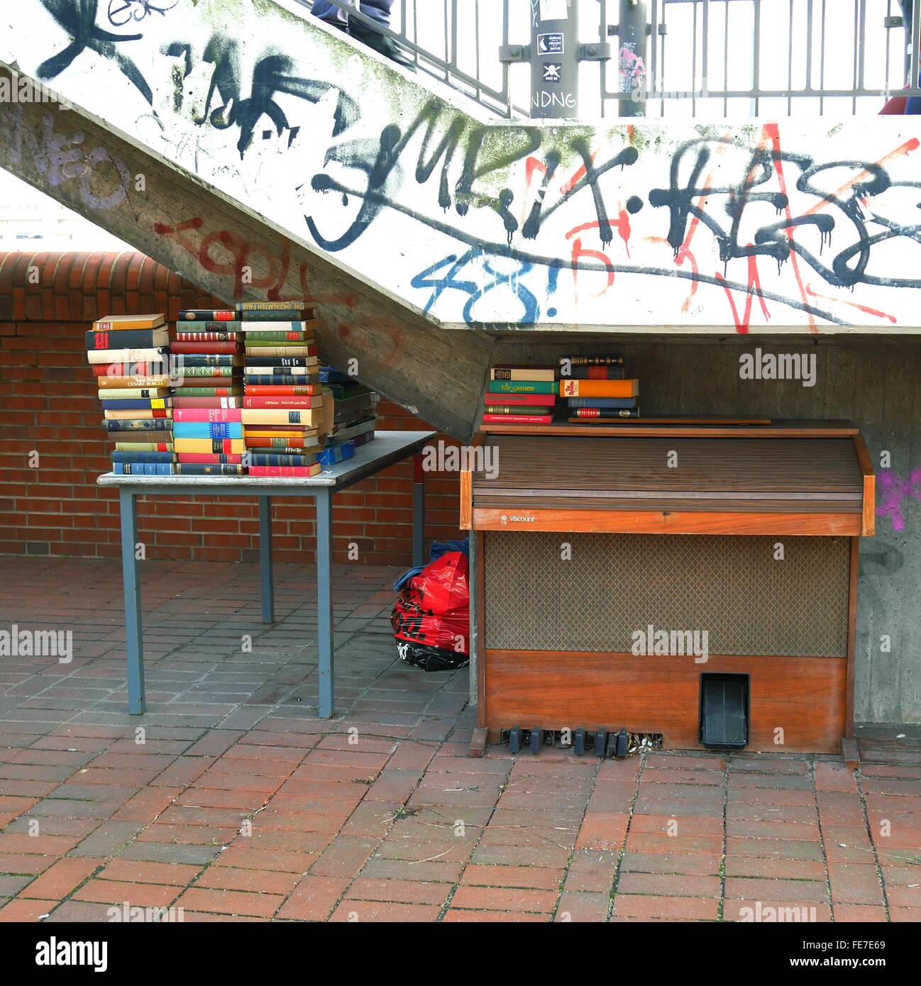 Books under staircase hi-res stock photography and images - Alamy