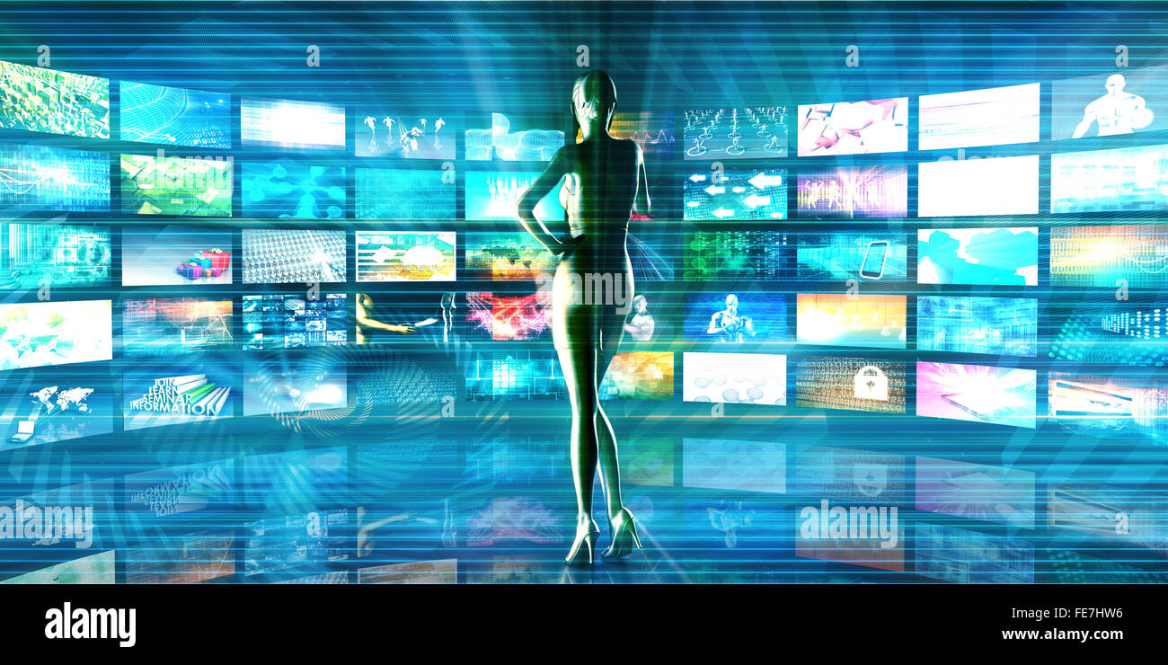 A Technology Industry Network As a Wallpaper Stock Photo - Alamy