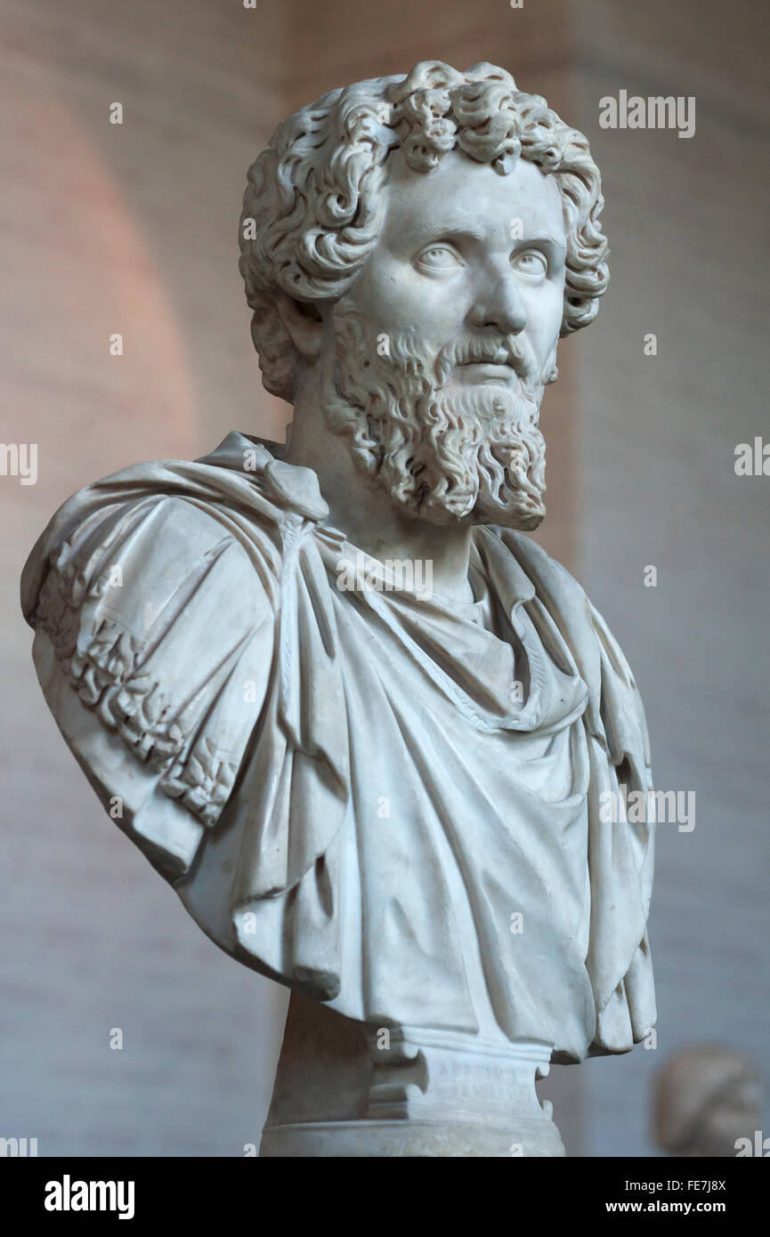 Bust of Lucius Septimius Severus Pertinax, Roman emperor, Glyptothek ...