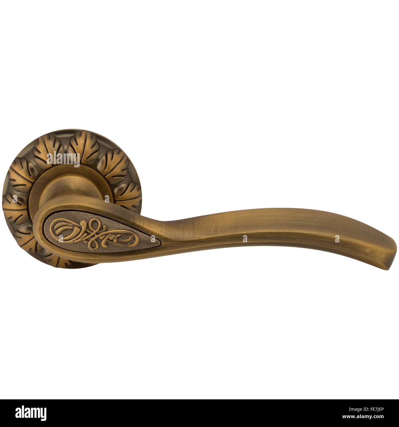 Classic door handle side view Stock Photo - Alamy