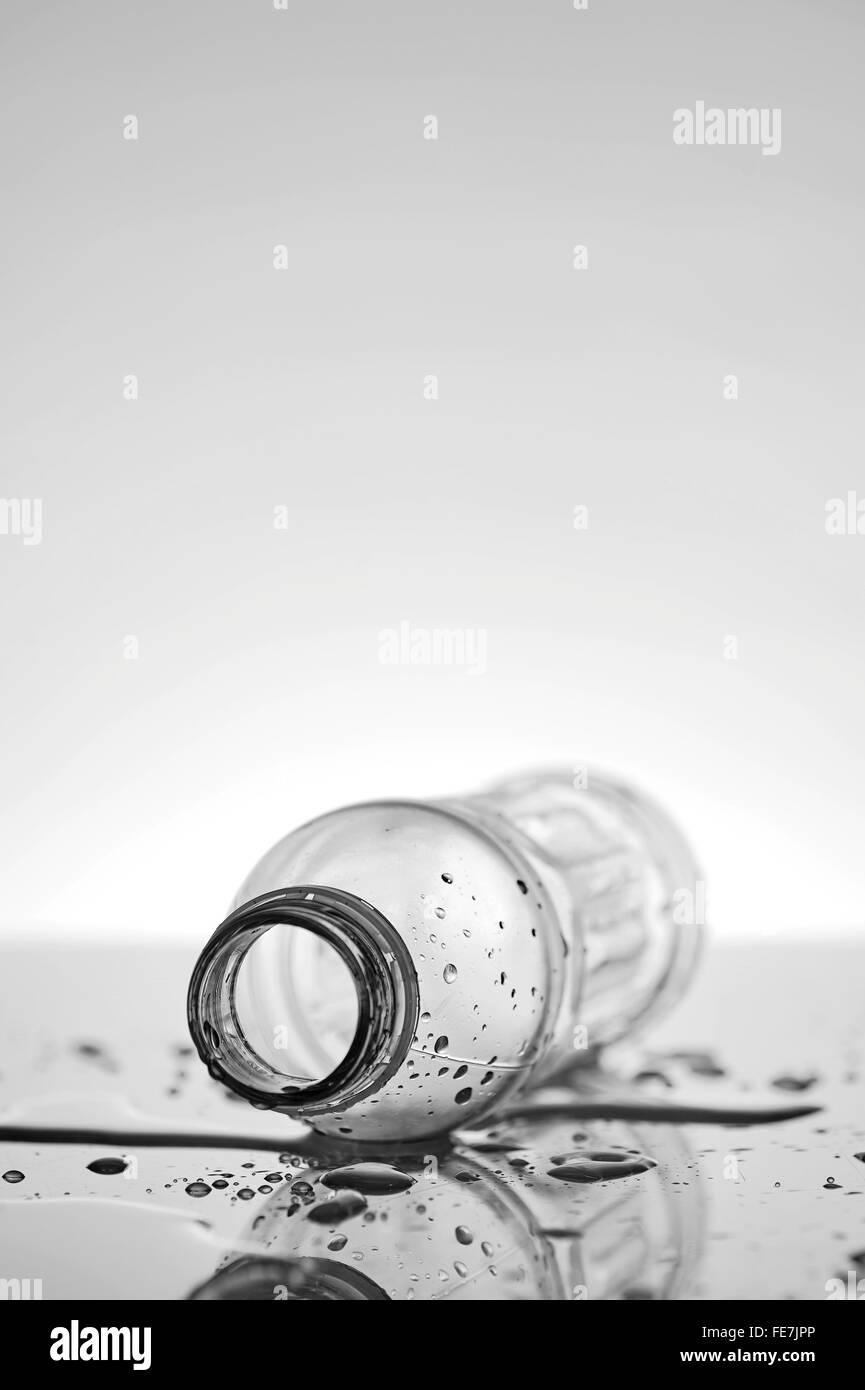 Small plastic water bottle Black and White Stock Photos & Images - Alamy