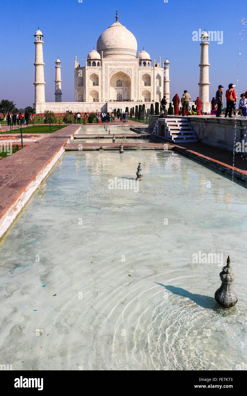 Taj Mahal. Agra, Uttar Pradesh, India, UNESCO World Heritage Site Stock ...