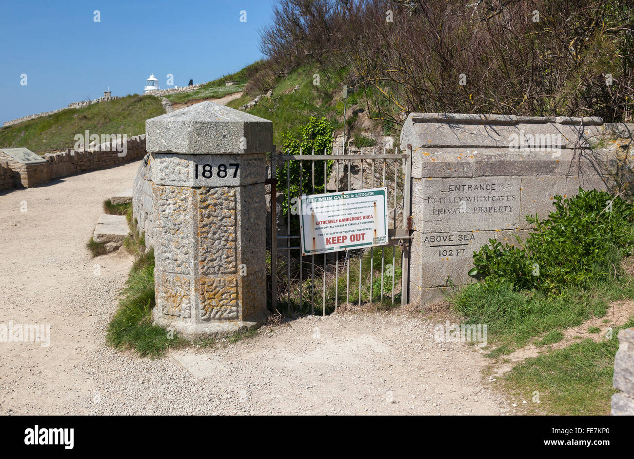 Tilly Whim Caves, Durlston Country Park, Swanage, Dorset, UK Stock ...