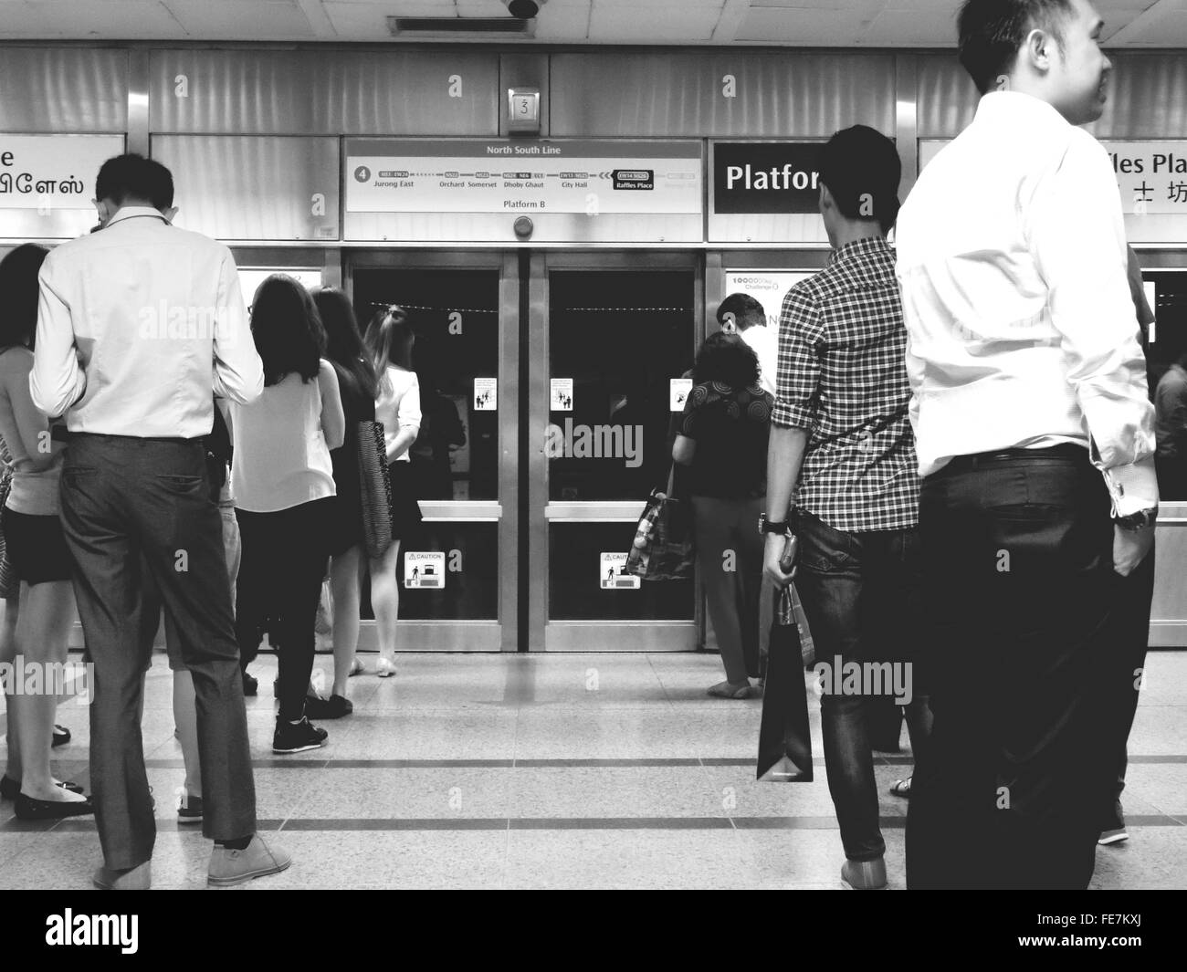 Queue Black and White Stock Photos & Images - Alamy