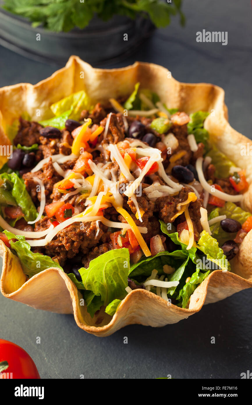Beef taco salad romaine lettuce hi-res stock photography and images - Alamy