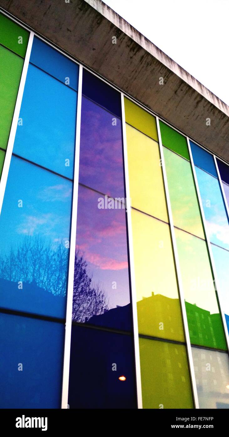Reflection Of Building On Vigo-Guixar Railway Station Stock Photo - Alamy