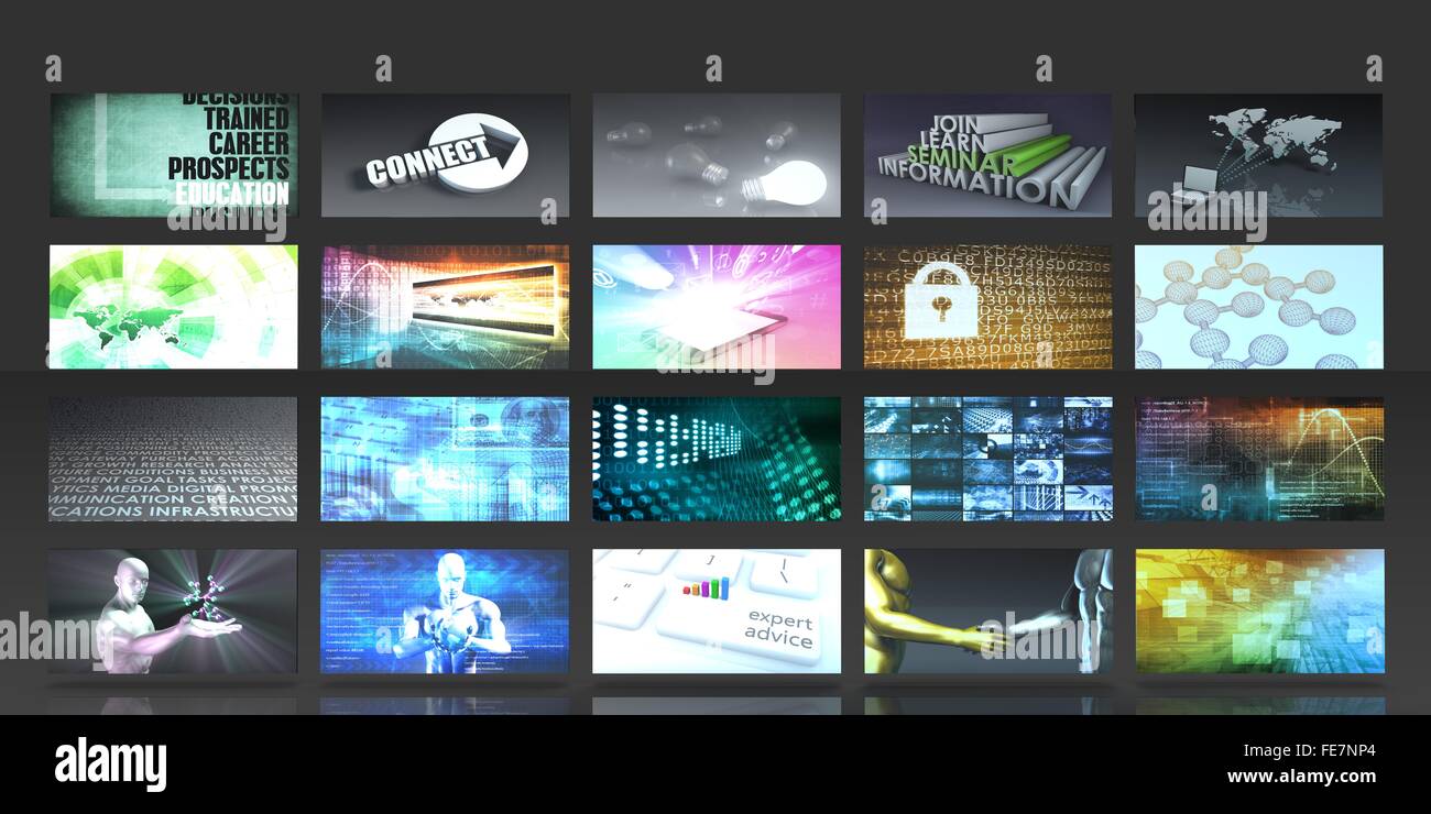 Technology Network System Connection for Entertainment Concept Stock ...