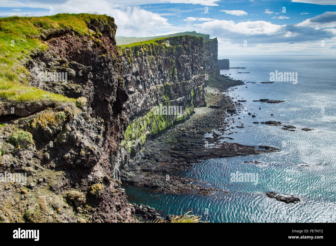 These majestic high cliffs are in Latrabjarg promotory, westernmost ...