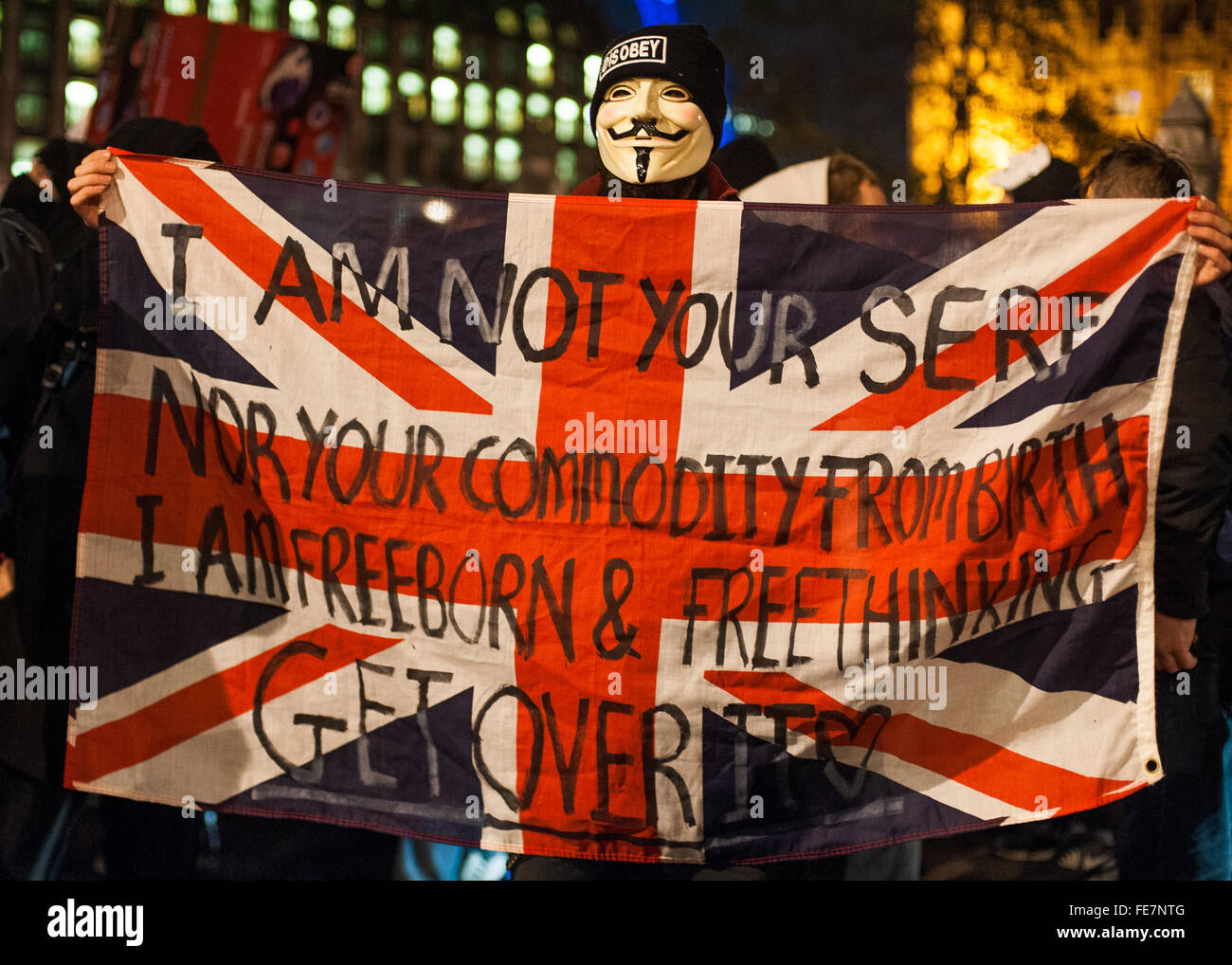 Masked protester hi-res stock photography and images - Alamy