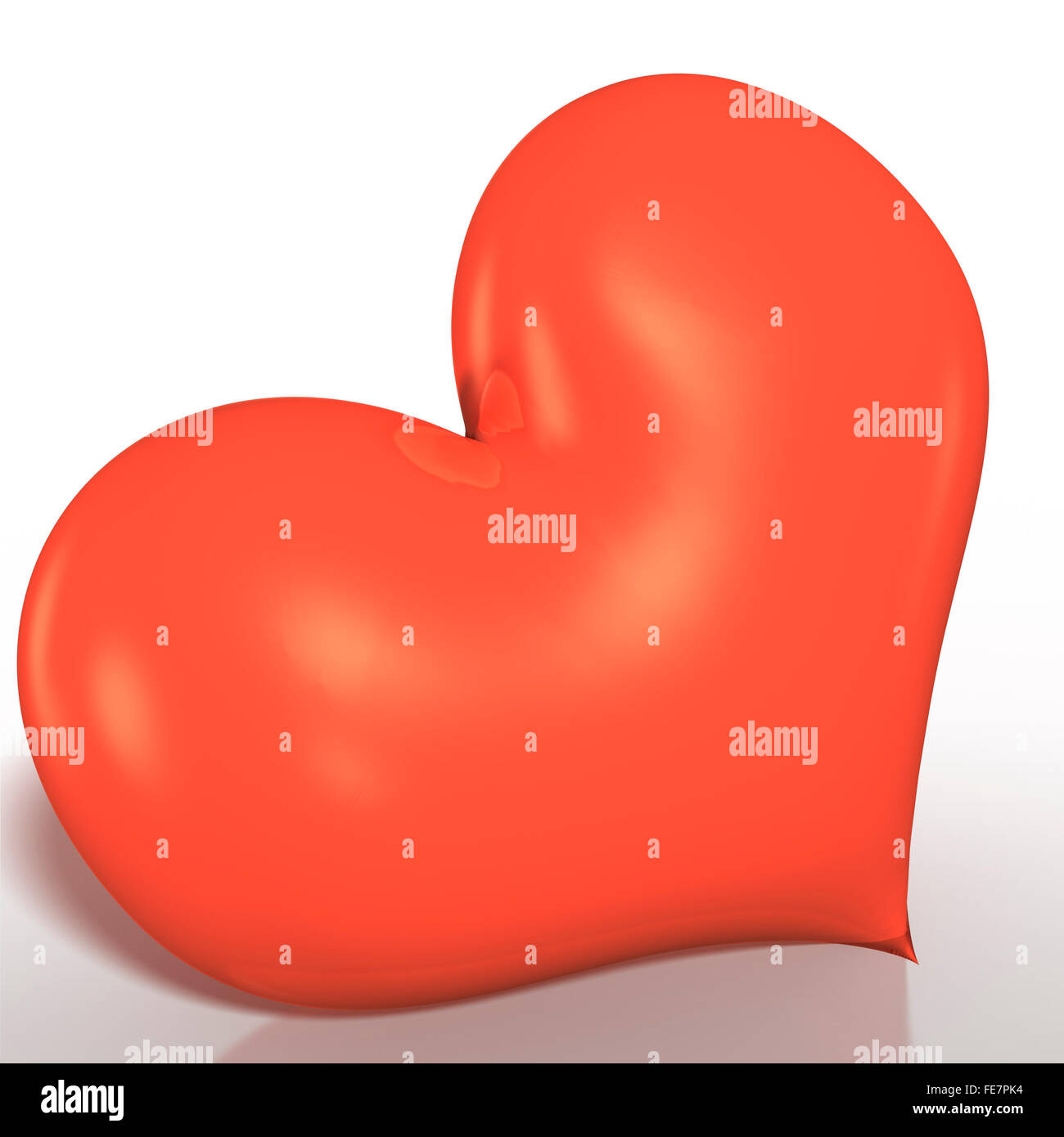 illustration of red heart in 3D Stock Photo - Alamy