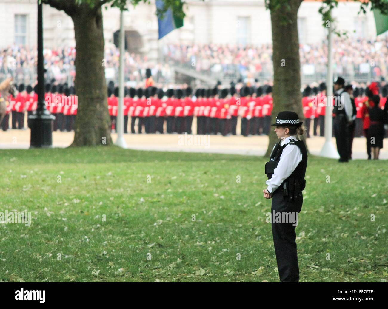 LONDON - JUNE 13 2015: British Royal Coldstream guards, the Military ...