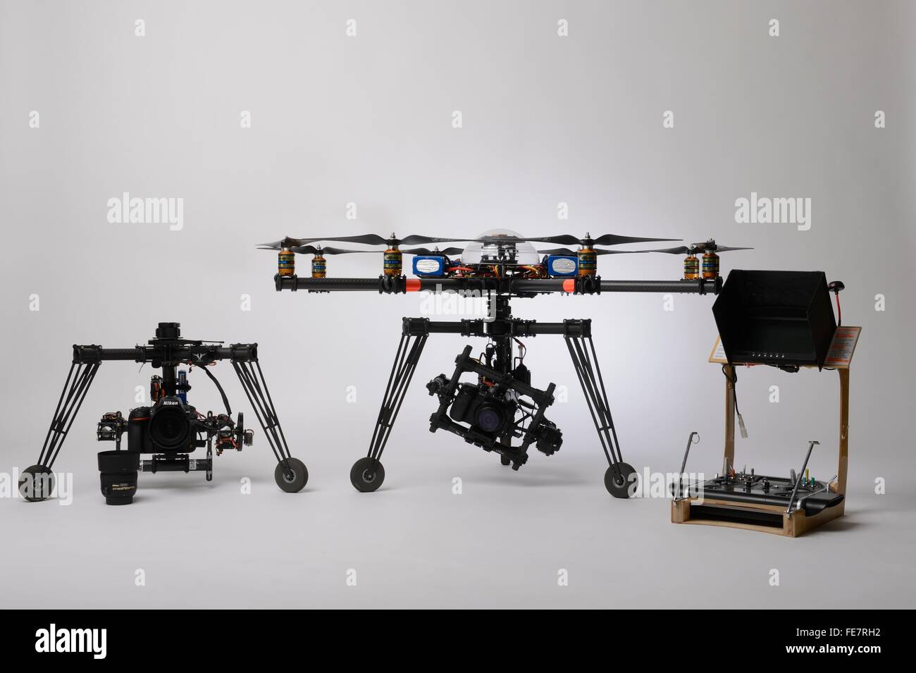 Multirotor type civil drone used for aerial photography and aerial ...