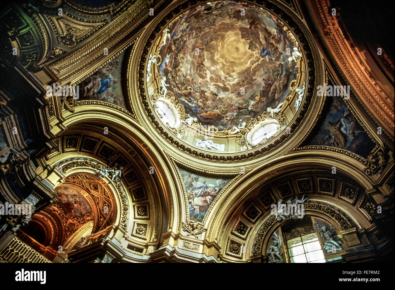 Chapel ceiling in Royal Palace Madrid (Palacio Real de Madrid ...
