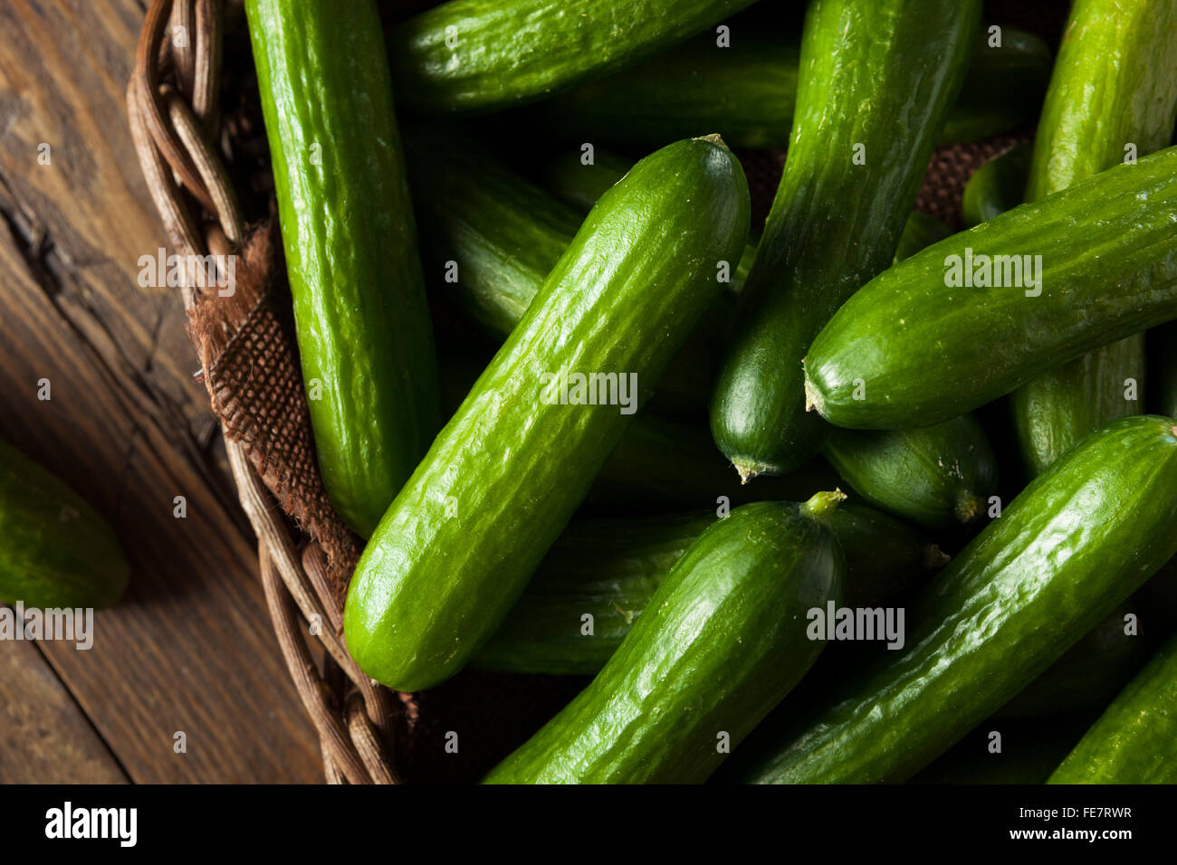 Raw Organic Mini Baby Cucumbers Ready to Eat Stock Photo - Alamy