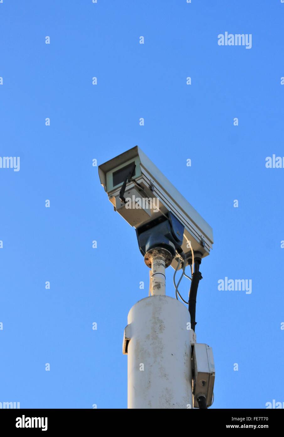 cctv Security camera with blue sky Stock Photo - Alamy