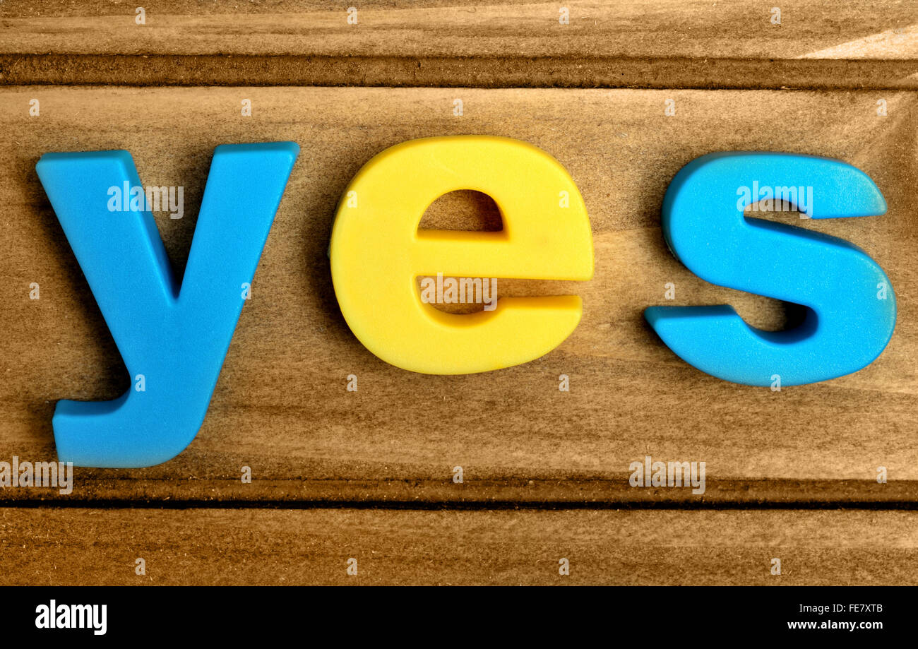 Yes word hi-res stock photography and images - Alamy