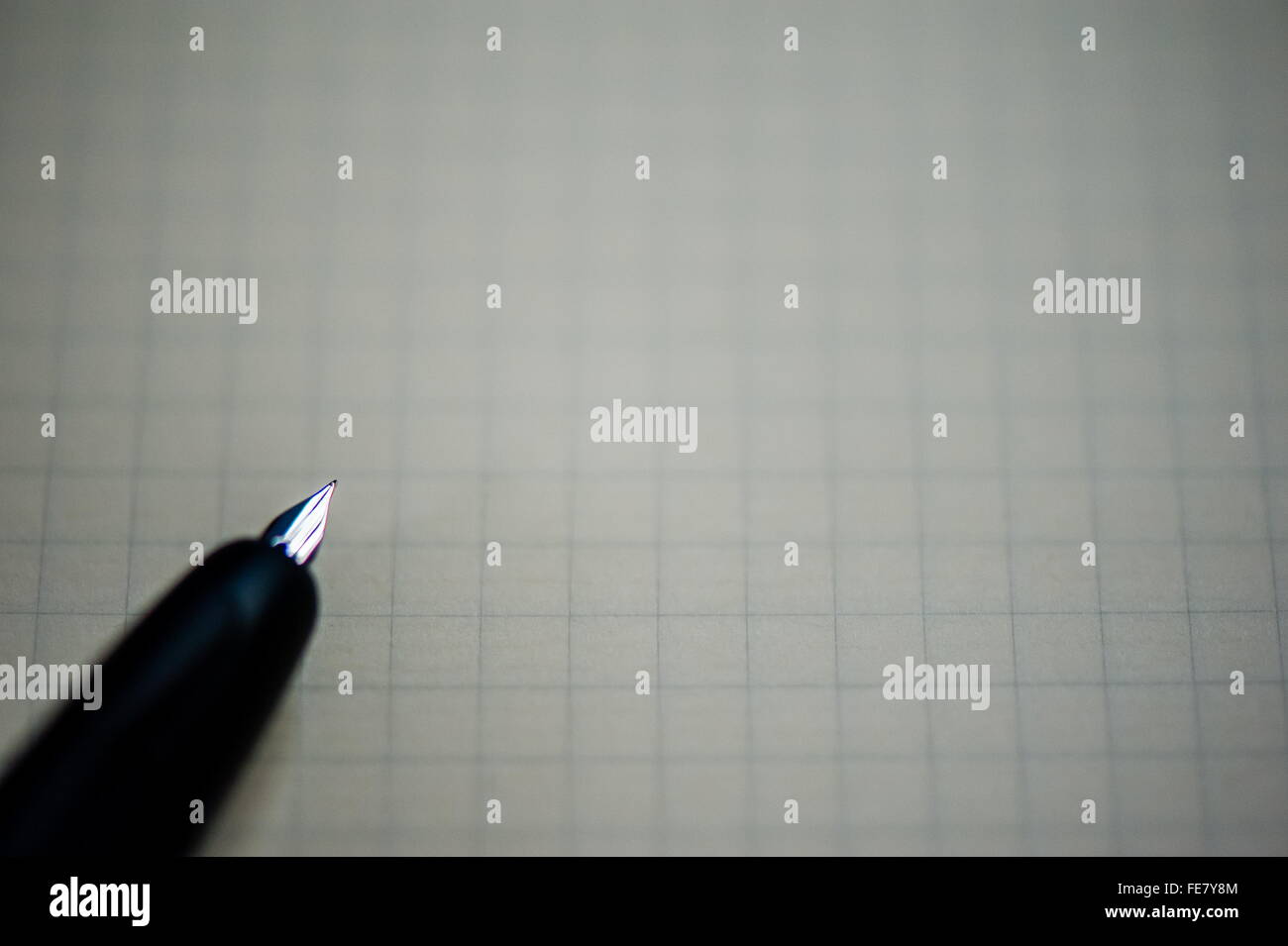 Fountain Pen On Paper Stock Photo - Alamy