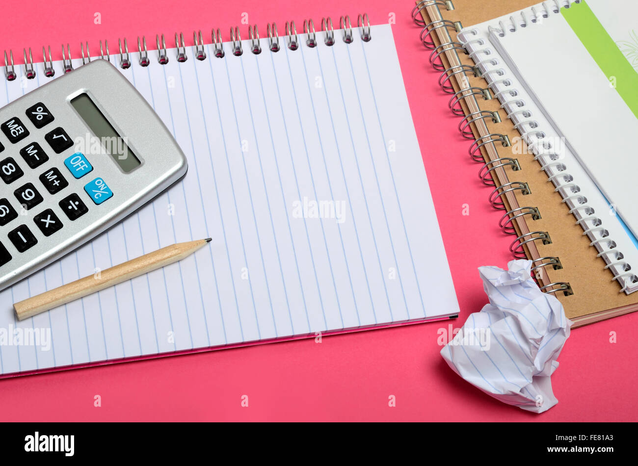 Pencil calculator paper hi-res stock photography and images - Alamy