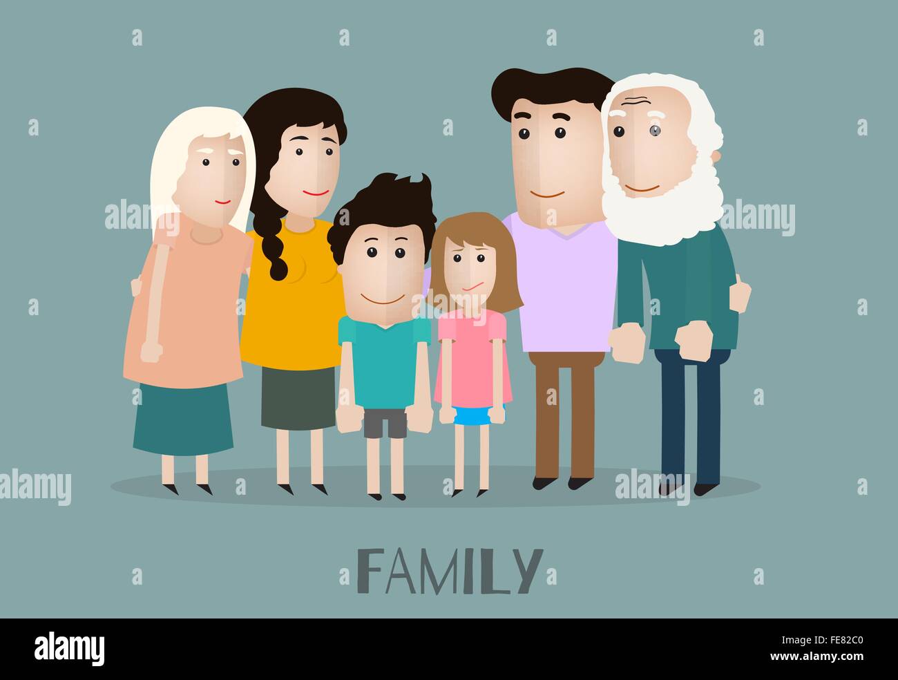 Vector fun family Stock Vector Image & Art - Alamy