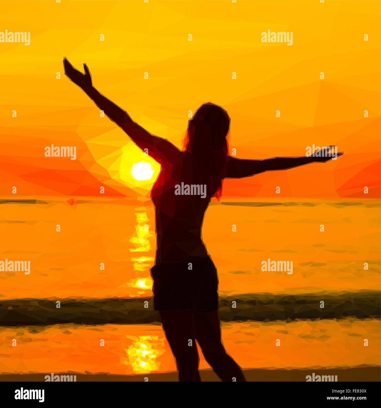 Sunlight bright woman Stock Vector Images - Alamy