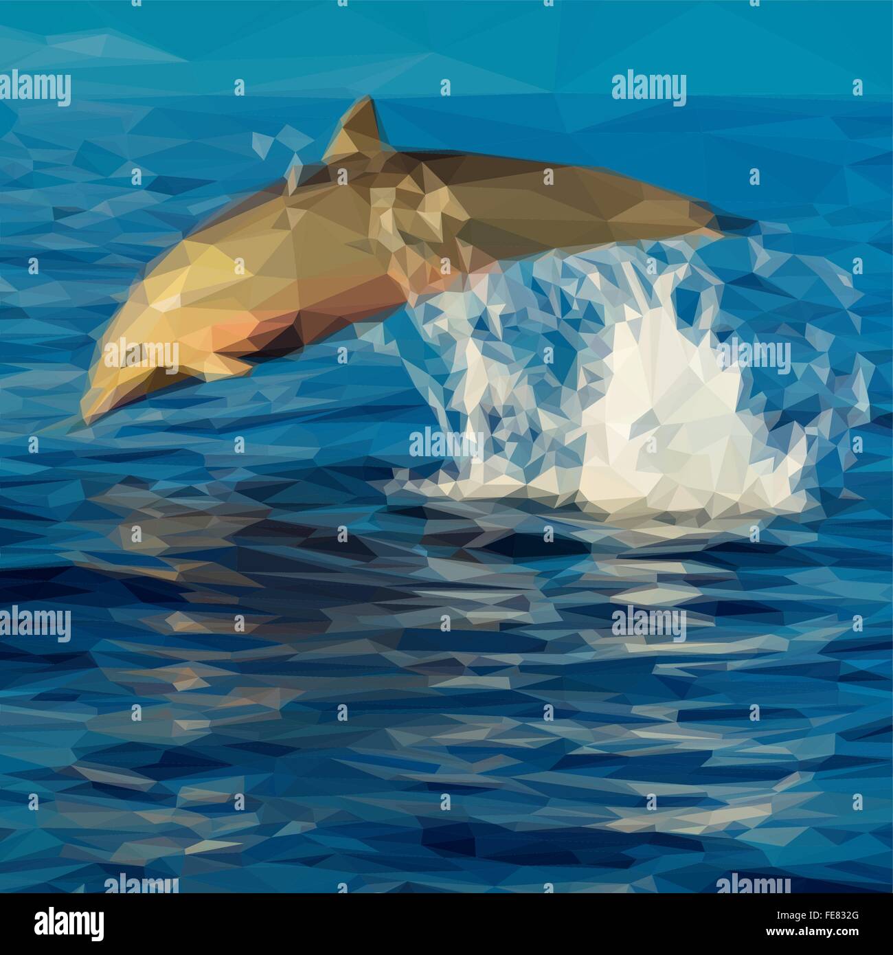 Vector Dolphin Jumping Stock Vector Image & Art - Alamy