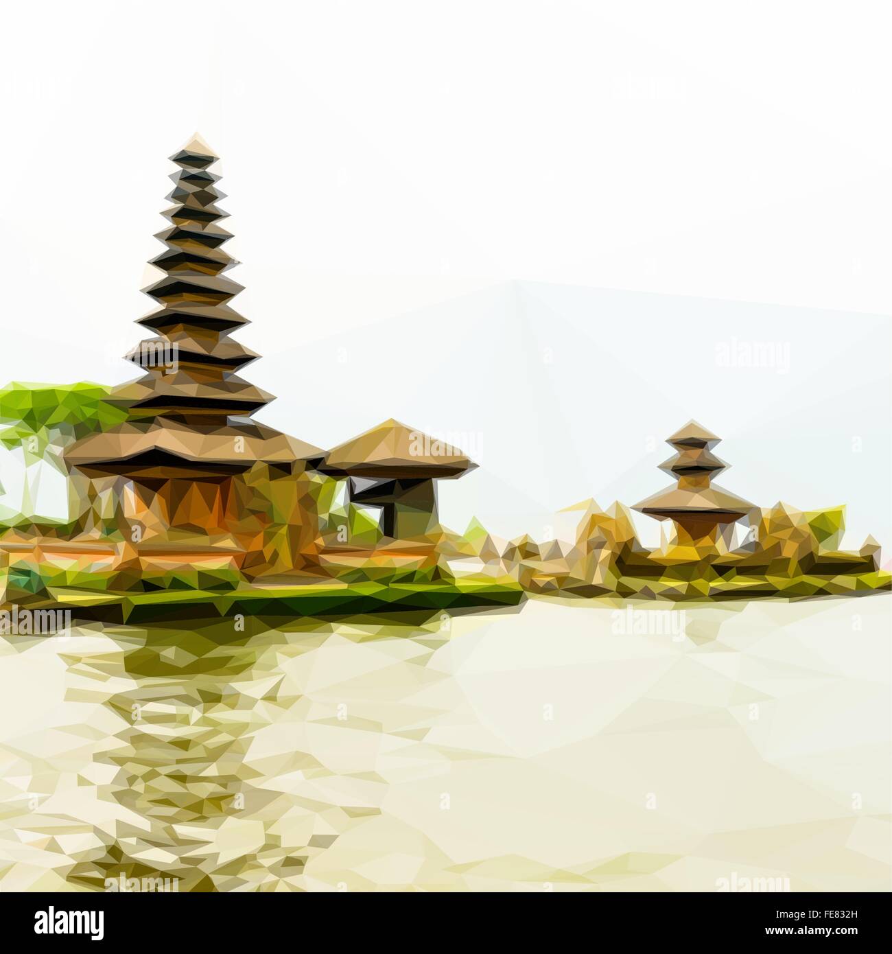 Bedugul Bali Background Stock Vector Image & Art - Alamy