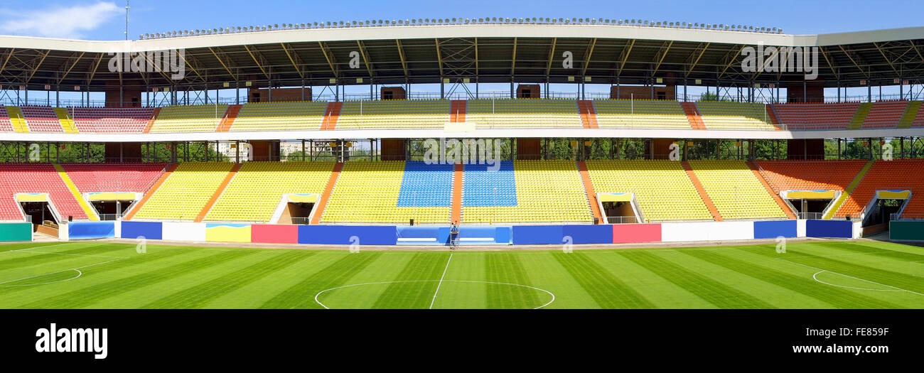 Panoramic view of football stadium Stock Photo - Alamy