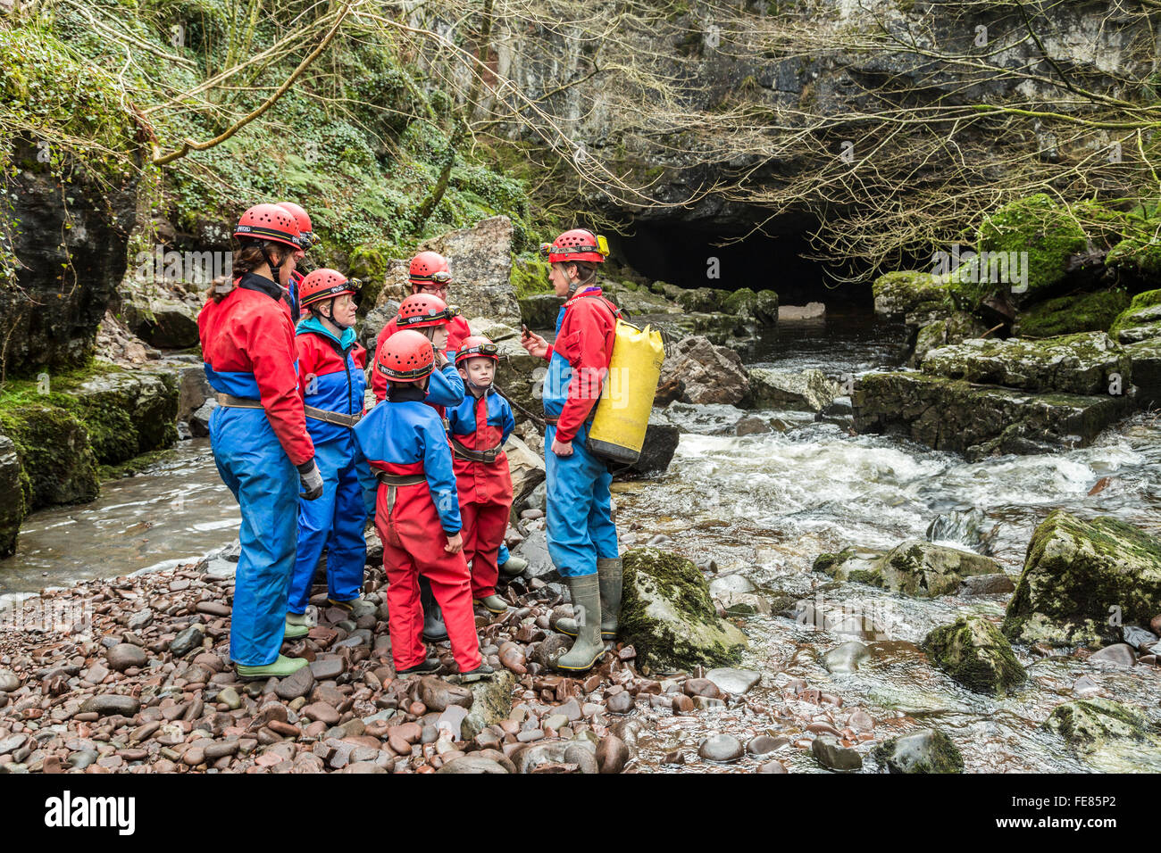 Instructed caving at Porth yr Ogof, Ystradfelte, Brecon Beacons ...