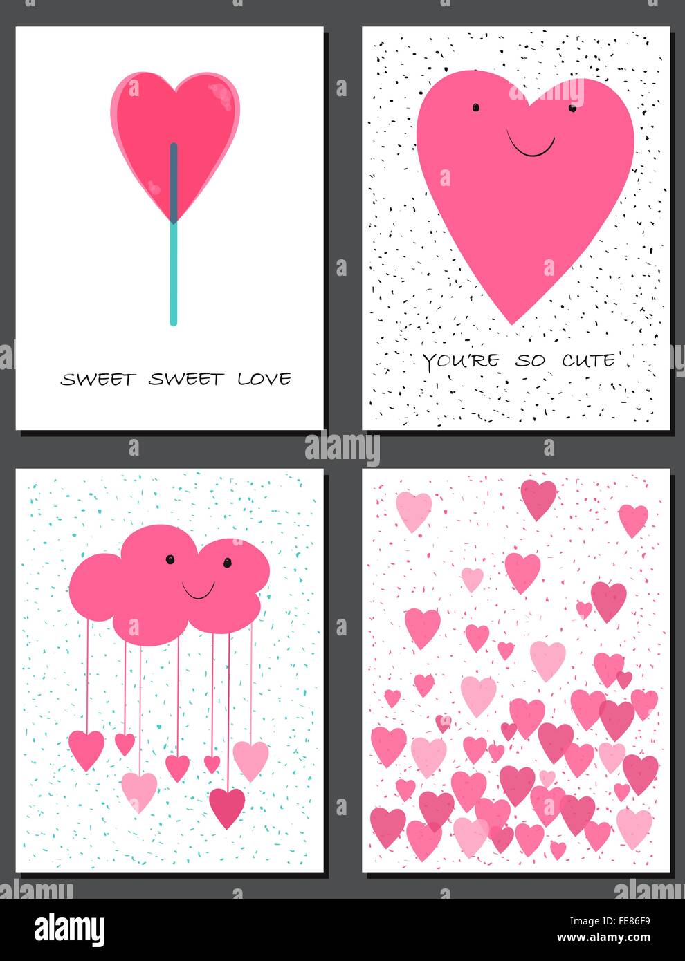 Valentine cloud text in Stock Vector Images - Alamy