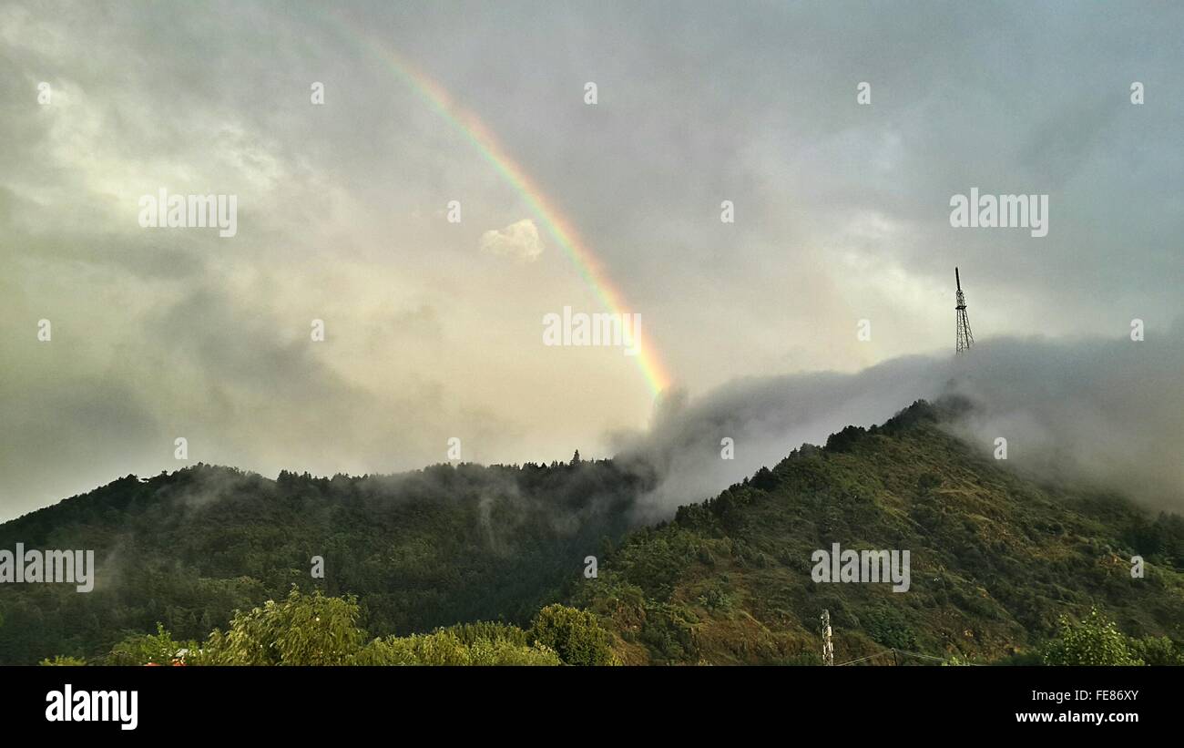 Rainbow over mountains hi-res stock photography and images - Alamy