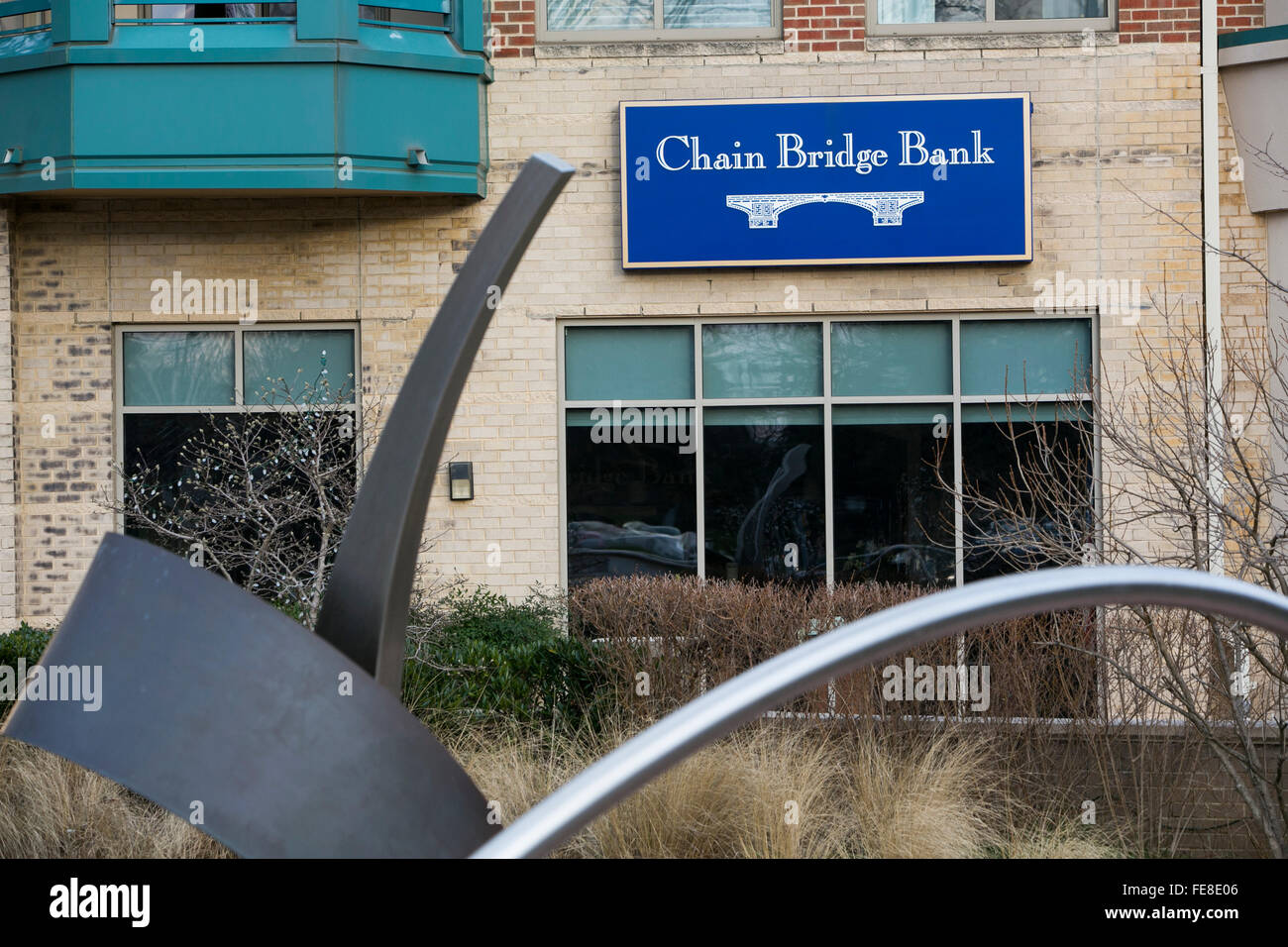 A logo sign outside of the Chain Bridge Bank in McLean, Virginia on ...