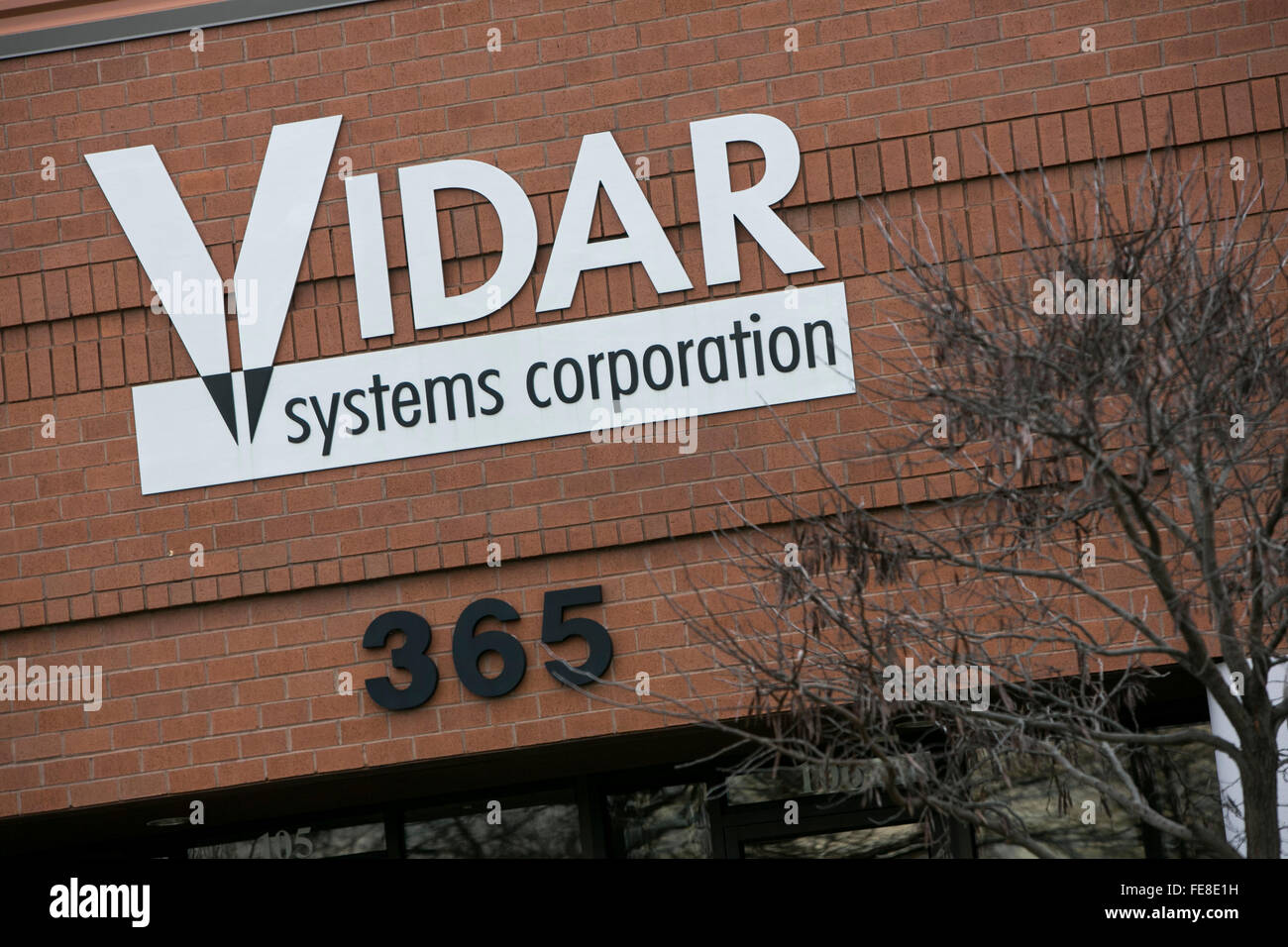 A logo sign outside of an office building occupied by Vidar Systems in Herndon, Virginia on ...
