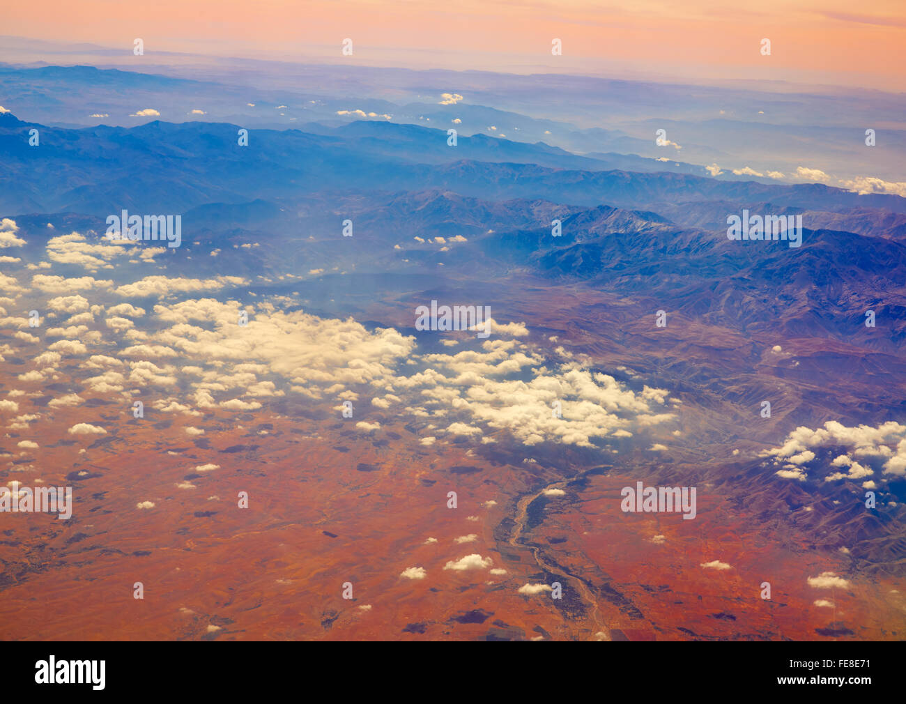 Aerial view mountain range atlas hi-res stock photography and images ...