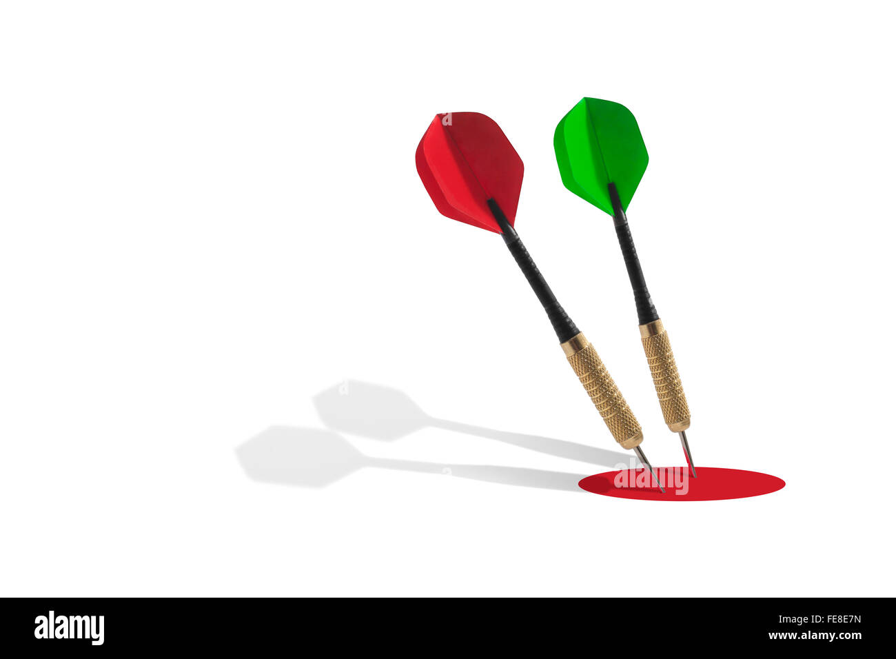 Two Darts in Target Stock Photo - Alamy