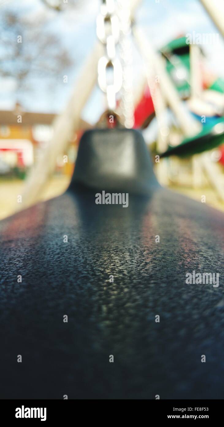 Close-Up Of Ball Hanging From Chain Stock Photo - Alamy