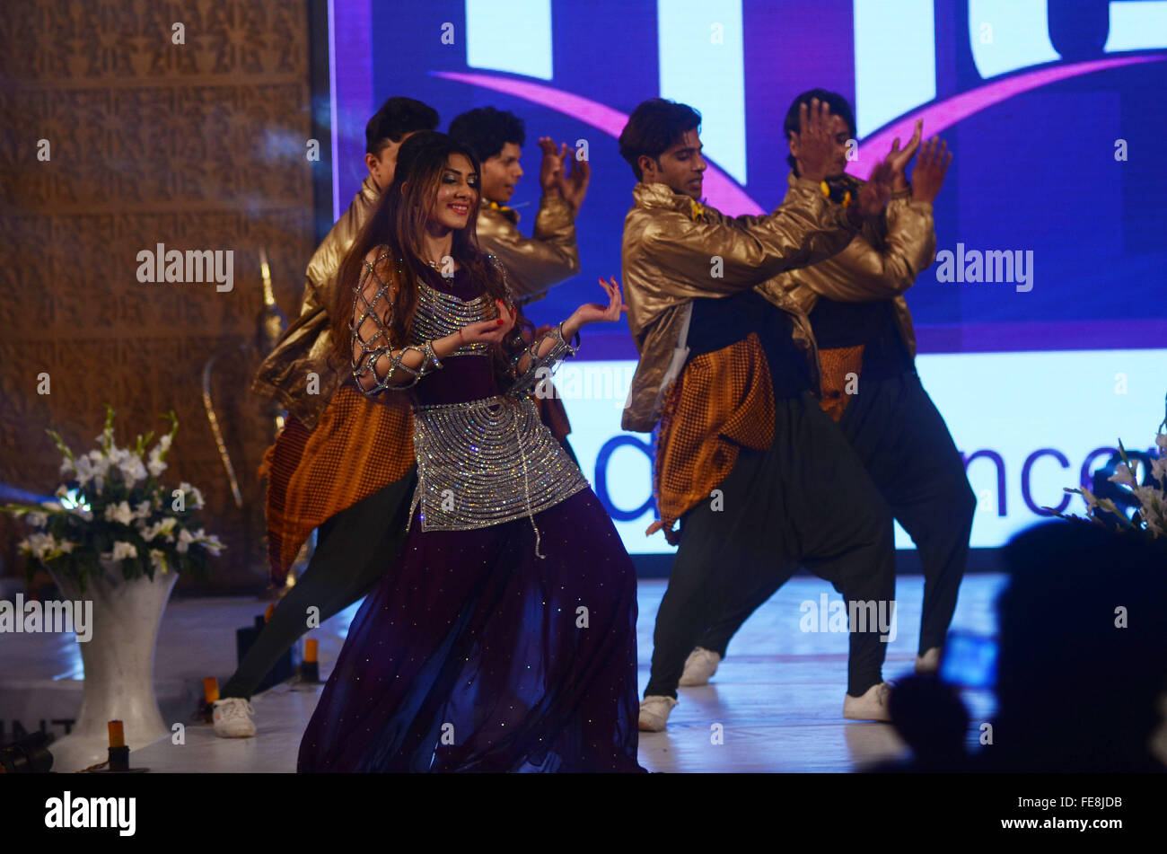 Lahore, Pakistan. 04th Feb, 2016. Pakistani stage dancers perform ...