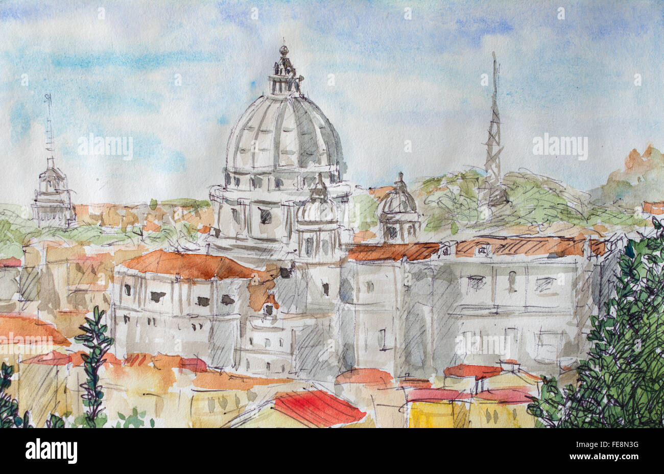Vatican sketch hi-res stock photography and images - Alamy