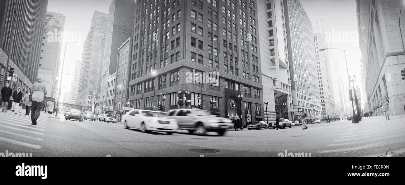 City street wide angle hi-res stock photography and images - Alamy