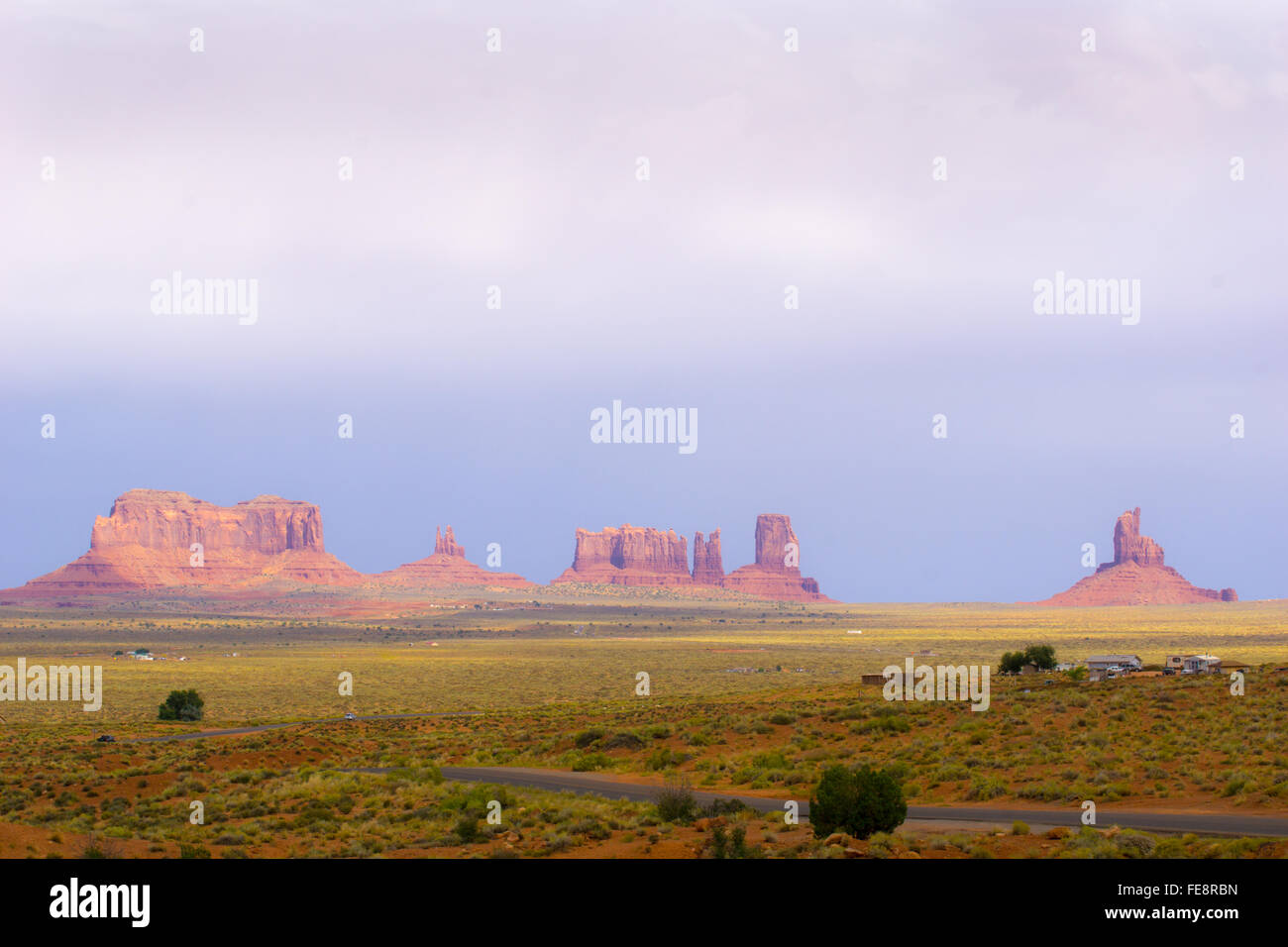 Landform feature, buttes of Monument Valley, Utah, USA Stock Photo - Alamy