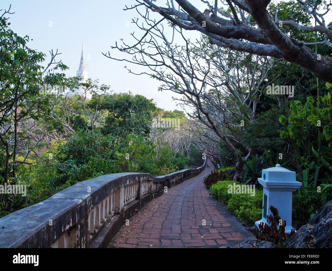 Pathway to Phra That Jom Phet in Khao Wang Stock Photo - Alamy
