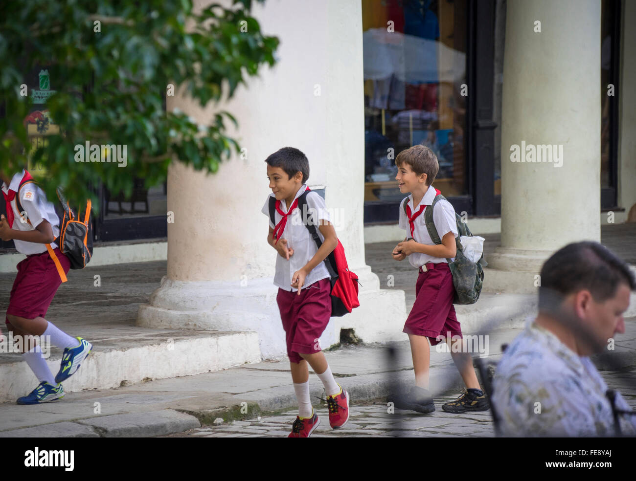 cuban school boys in old havana,cuba Stock Photo - Alamy