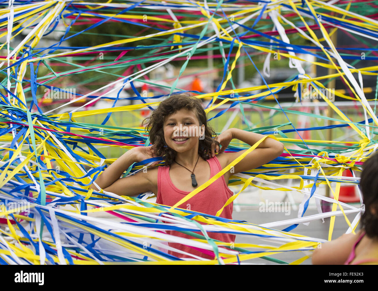 Christchurch, New Zealand. 5th Feb, 2016. A youngster gets wrapped up ...