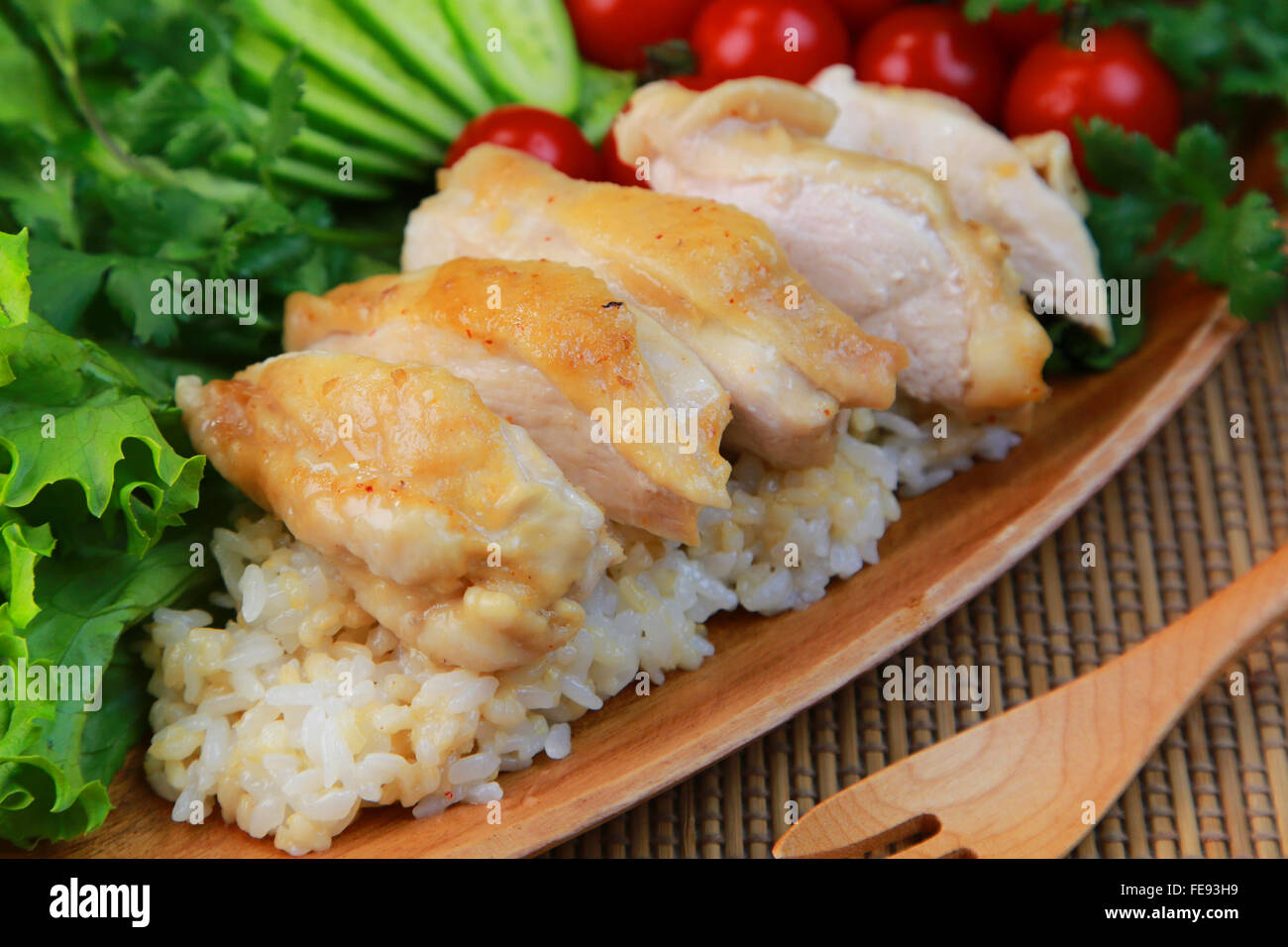 Hainan's chicken rice Stock Photo - Alamy