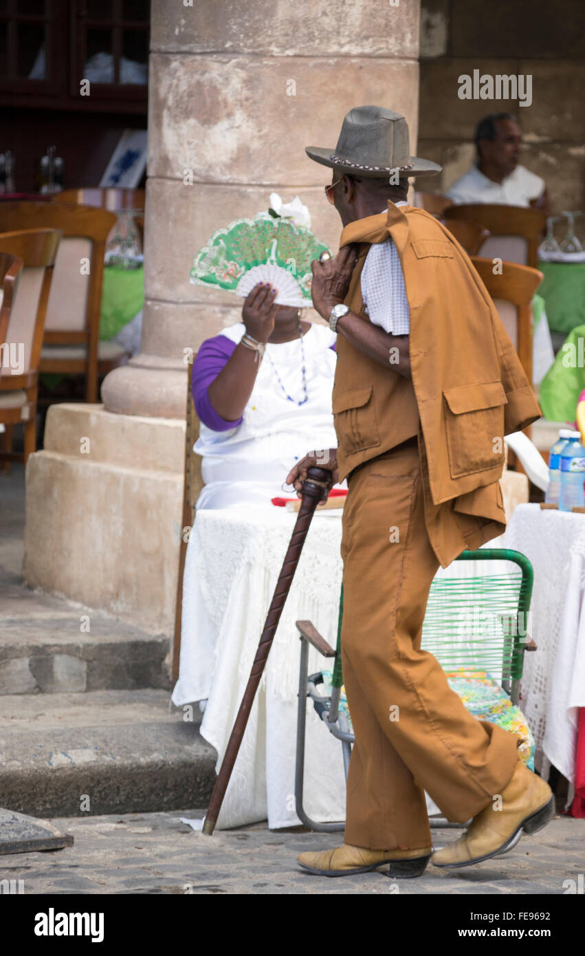 cuban gentleman walking in beautiful old havana,cuba Stock Photo - Alamy